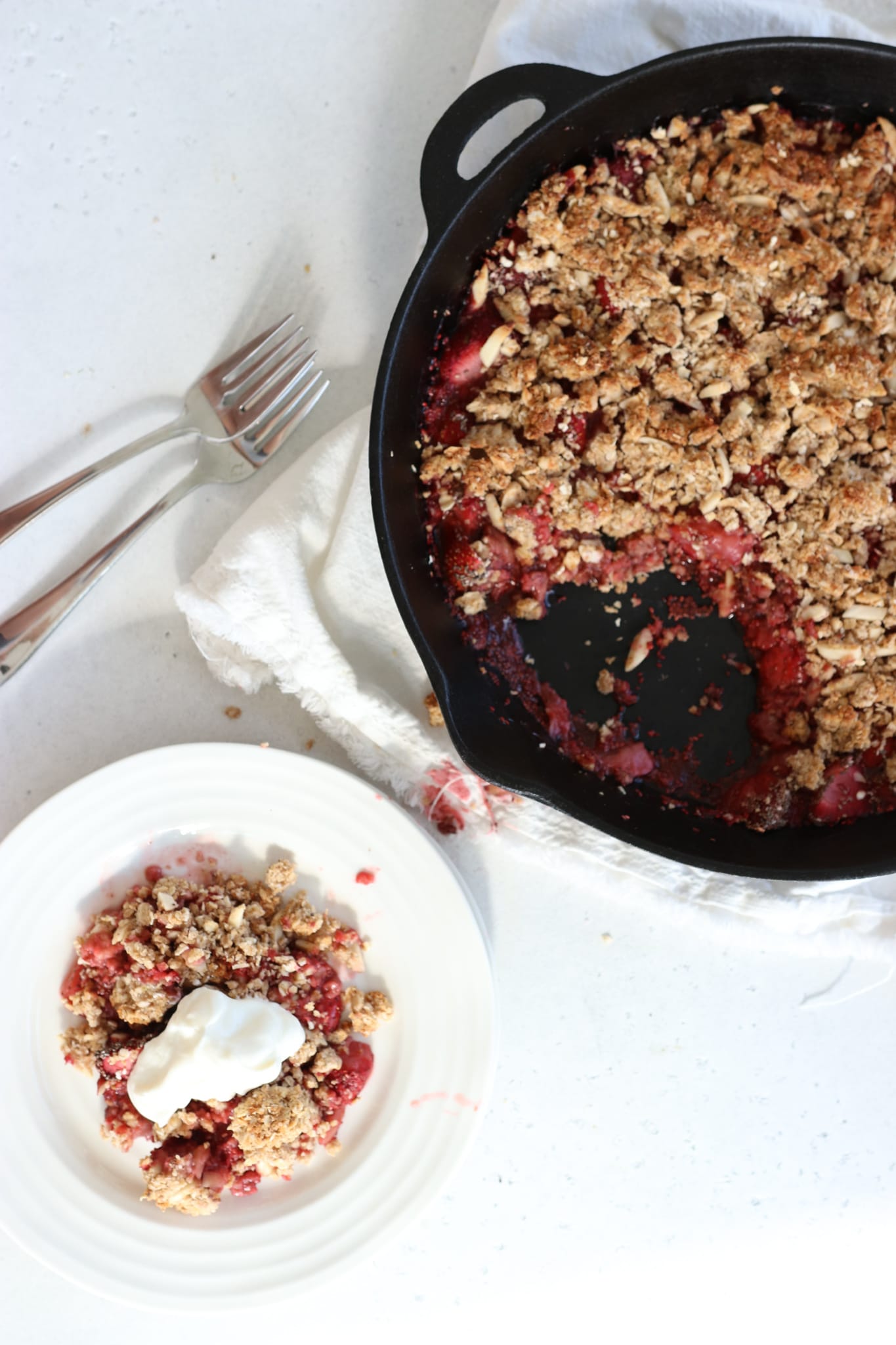 Nutritious Strawberry Breakfast Crumble (Gluten-Free) - Lindsay Pleskot, RD