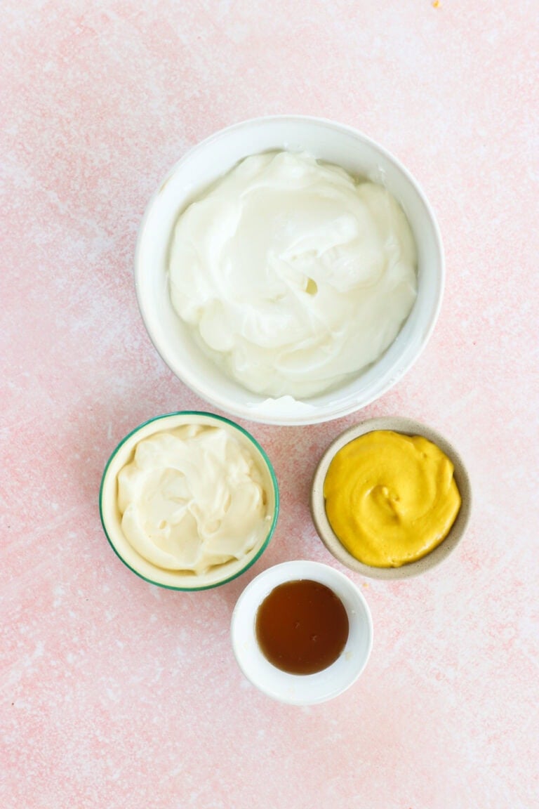 4-Ingredient Honey Mustard Dip with Greek Yogurt - Lindsay Pleskot, RD
