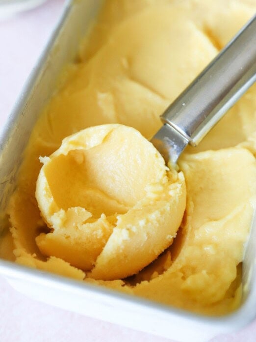Insanely Delicious Mango Frozen Greek Yogurt - Lindsay Pleskot, RD
