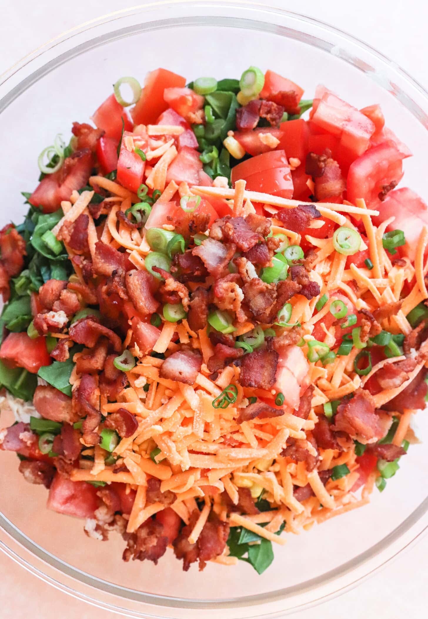 Veggie Loaded BLT Pasta Salad with Chicken - Lindsay Pleskot, RD